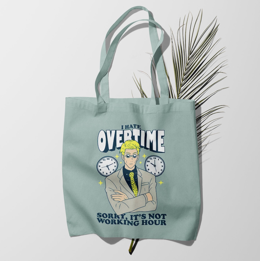 Overtime Kento Nanami Tote Bag - Anime Fan - 100% Cotton Eco-friendly ...