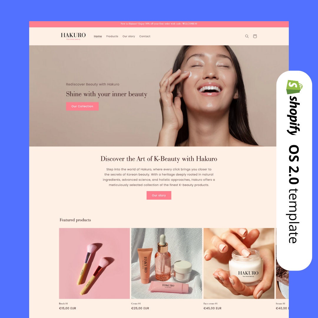 Hakuro Shopify Korean Beauty Theme Shopify Beauty Theme Shopify Theme Kpop Shopify Theme Premium ...
