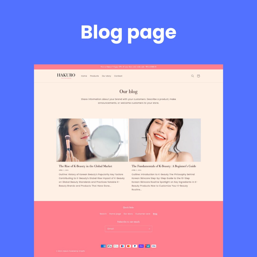 Hakuro Shopify Korean Beauty Theme Shopify Beauty Theme Shopify Theme ...