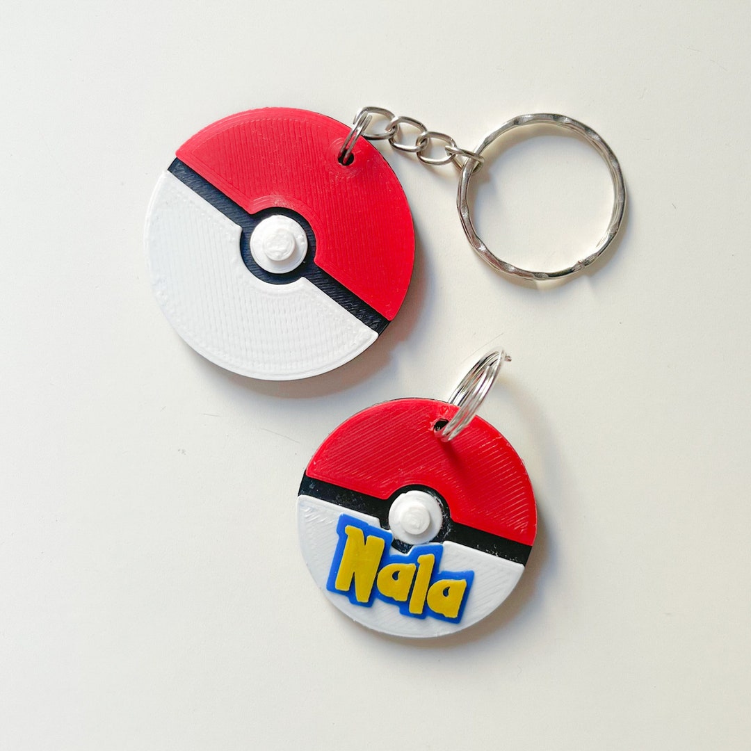 Pokeball Identification Tag for Pets. Pokemon Inspired Personalized 3D ...