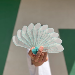 Handfan Dragonfly Wings. 3D Printed and Hand Sewn. Compostable and 100% ...