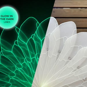 Handfan Dragonfly Wings. 3D Printed and Hand Sewn. Compostable and 100% ...