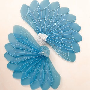 Handfan Dragonfly Wings. 3D Printed and Hand Sewn. Compostable and 100% ...