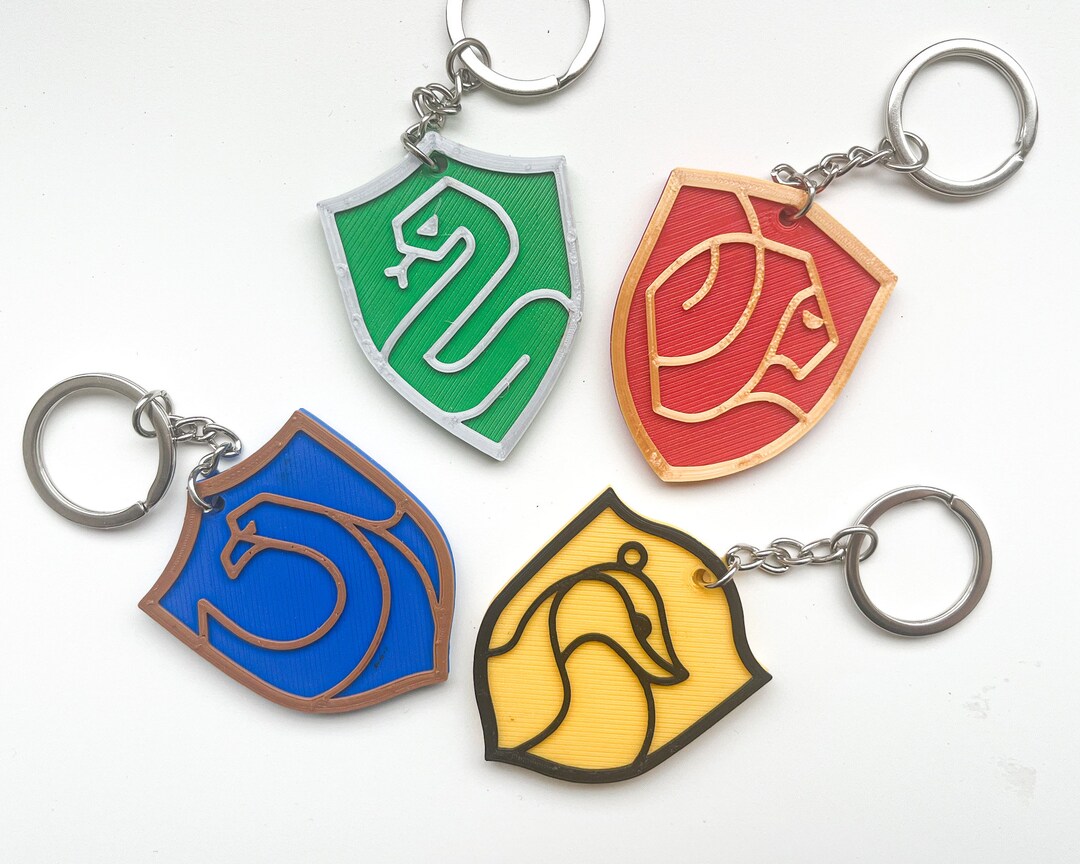 Harry Potter Hogwarts Houses Keychains. Gryffindor, Slytherin ...