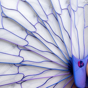 Handfan Dragonfly Wings. 3D Printed and Hand Sewn. Compostable and 100% ...