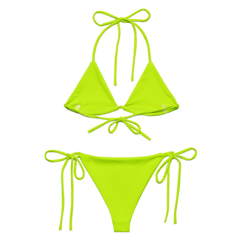 BRIGHTS Highlighter Yellow String Bikini - Etsy