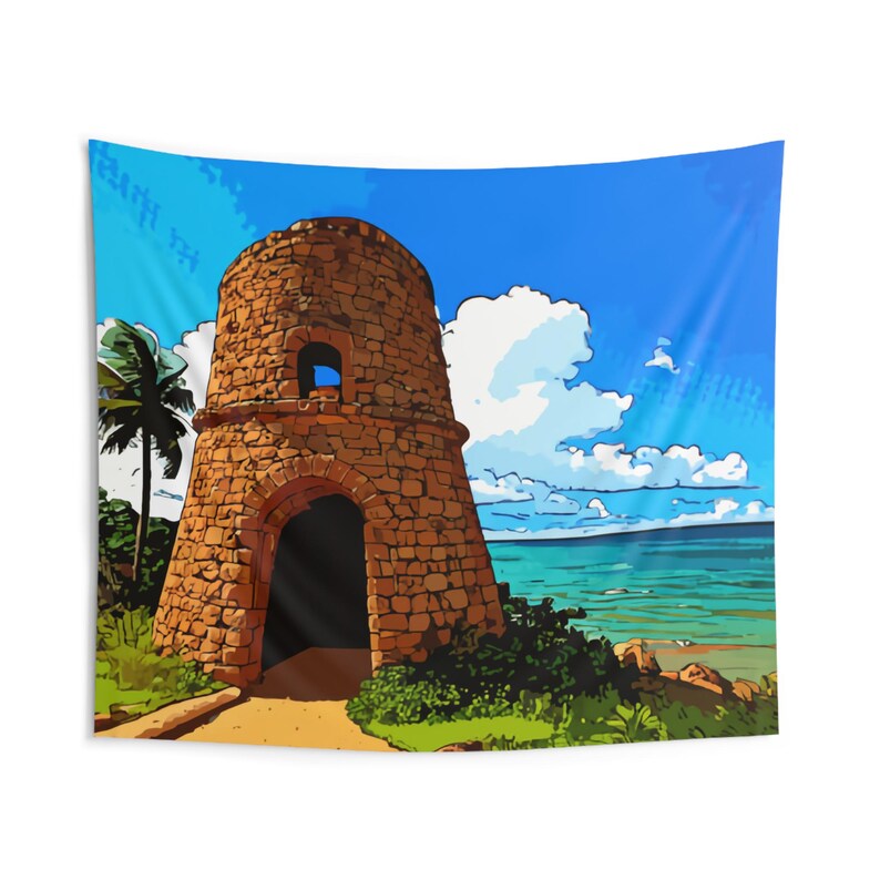 Sugarmill Wall Tapestry, Crucian Artist Design, Indoor Decor, St Croix ...