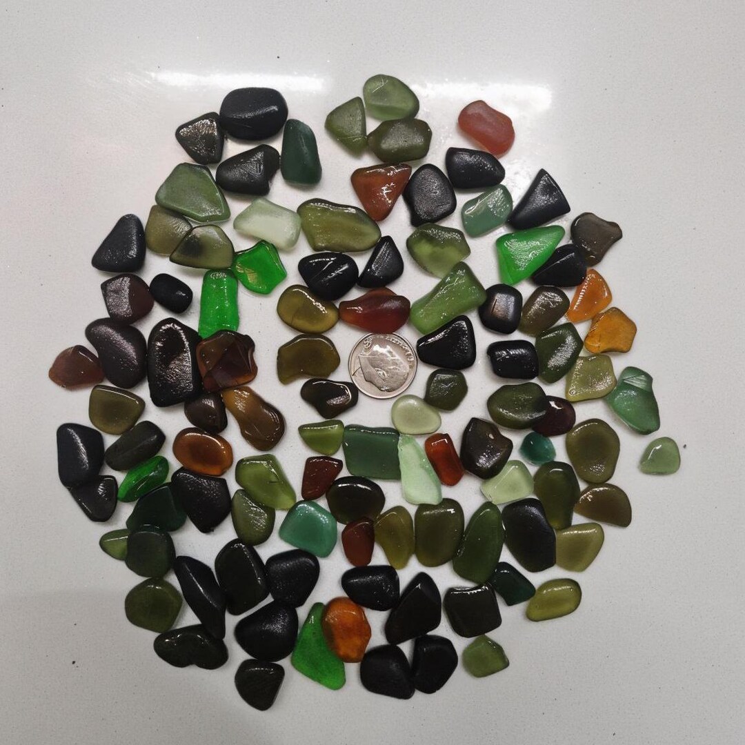 Jewelry Grade Sea Glass Authentic Ocean Tumbled Mixed Colors LOT as ...