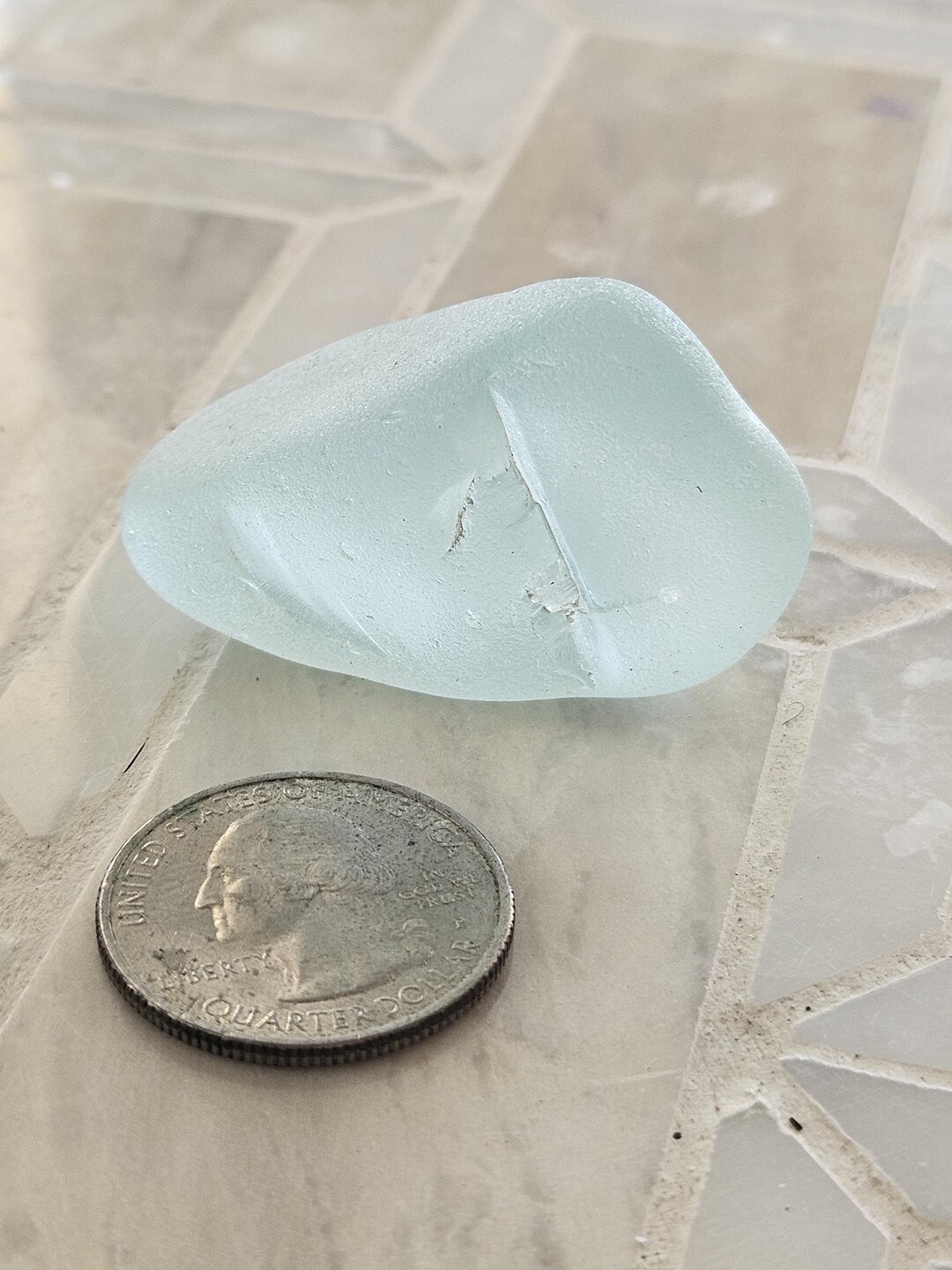 Rare Giant Light Aqua Sea Glass Chunk – Authentic Caribbean Find – Free ...