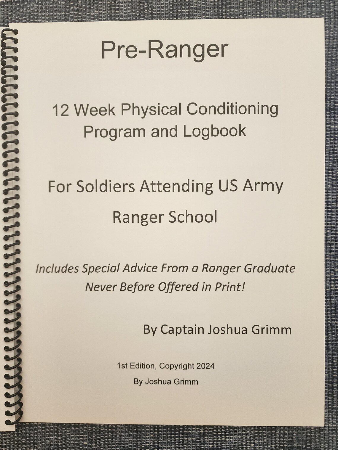 Pre-ranger 12 Week Physical Conditioning Program and Logbook - Etsy