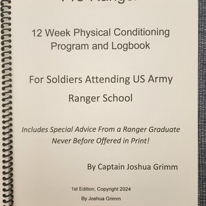 Pre-ranger 12 Week Physical Conditioning Program and Logbook - Etsy
