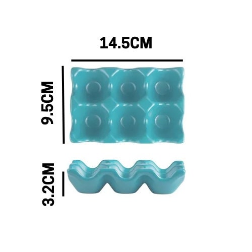 Stackable Egg Rack Ceramic 6 Egg Holder Tableware Egg Tray Egg Storage ...