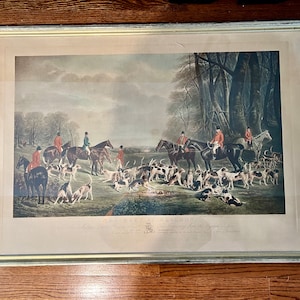 English Equestrian Fox Hunt 'the Meet at Blagdon' Early 19th Century ...