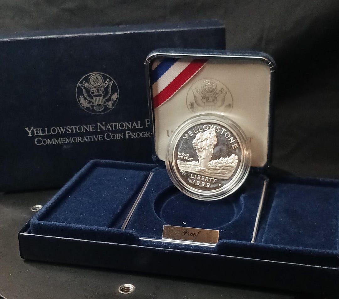 90% Silver 1999 Yellowstone National Park Proof Silver Dollar - Etsy