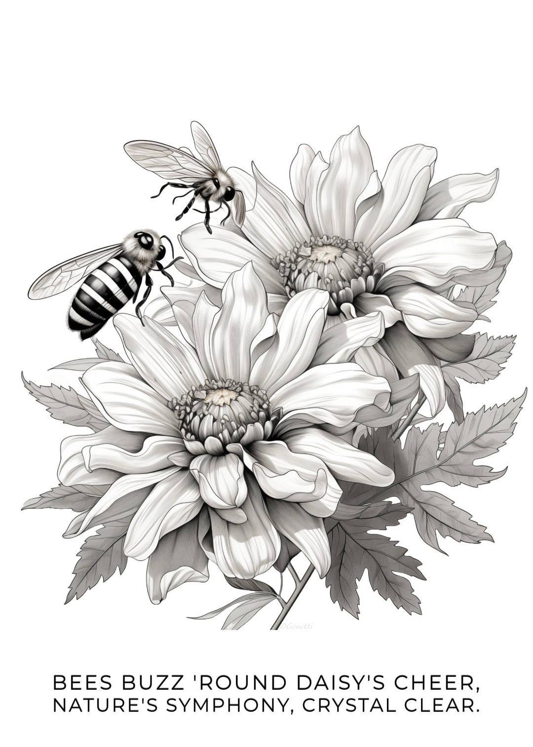 Bees Buzz 'round Daisy's Cheer - Etsy