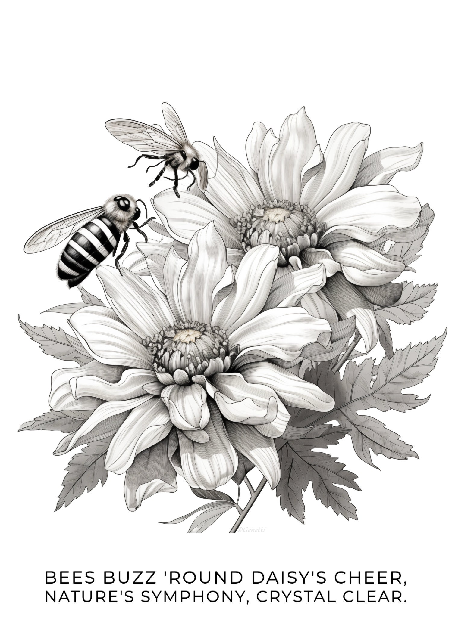 Bees Buzz 'round Daisy's Cheer - Etsy