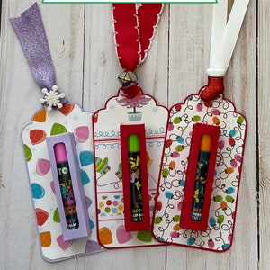 Christmas Lip Balm, Lip Gloss, Money Holder Tag With Pull Tab Back, SVG ...