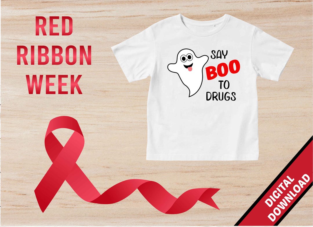 Say Boo to Drugs SVG, PNG, Red Ribbon Week, Drug Free, Instant Download ...
