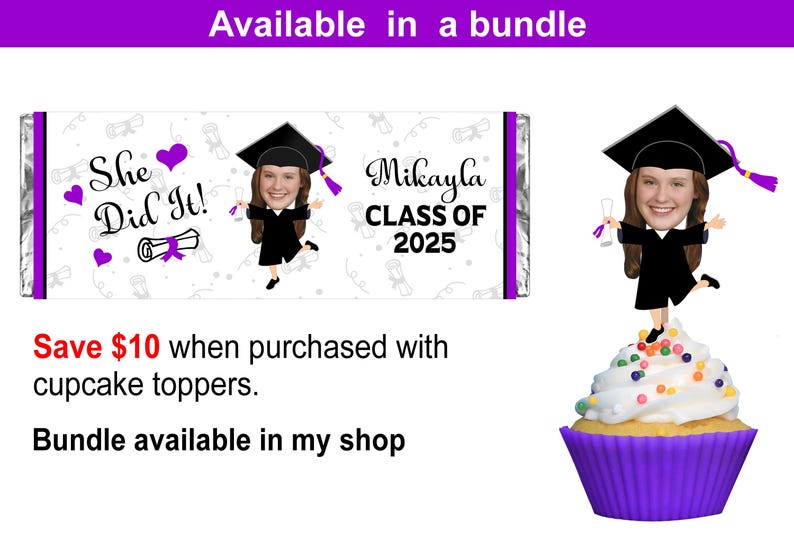 Custom Candy Bar Wrappers for Graduation, Personalized Party Favors - Etsy