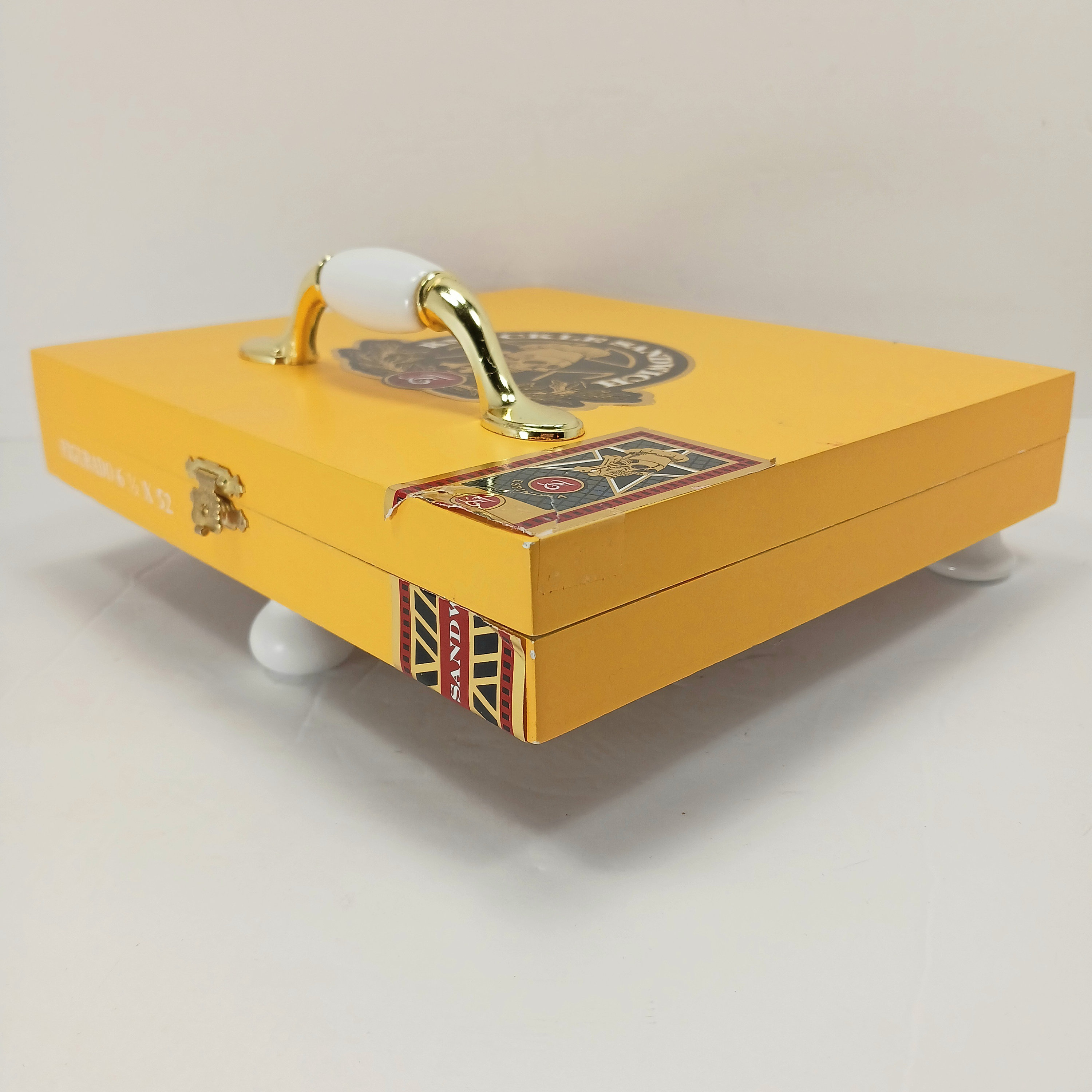 Knuckle Sandwich Figurado Upcycled CIGAR BOX Lined in Fabric - Etsy