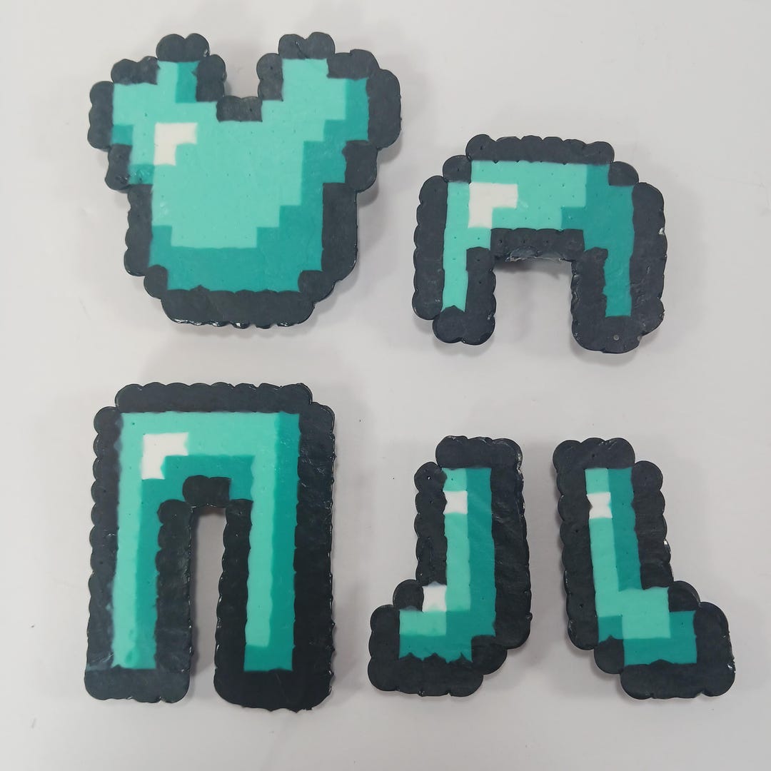 PERLER BEAD MINECRAFT Iron Armor 5 Piece Magnet Set - Etsy