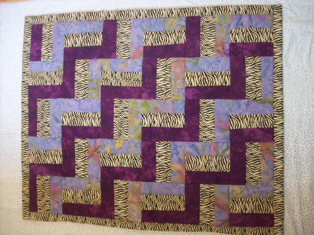 Zebra Zig Zag Rail Fence Quilt for Lap Baby Wheelchair Couch - Etsy