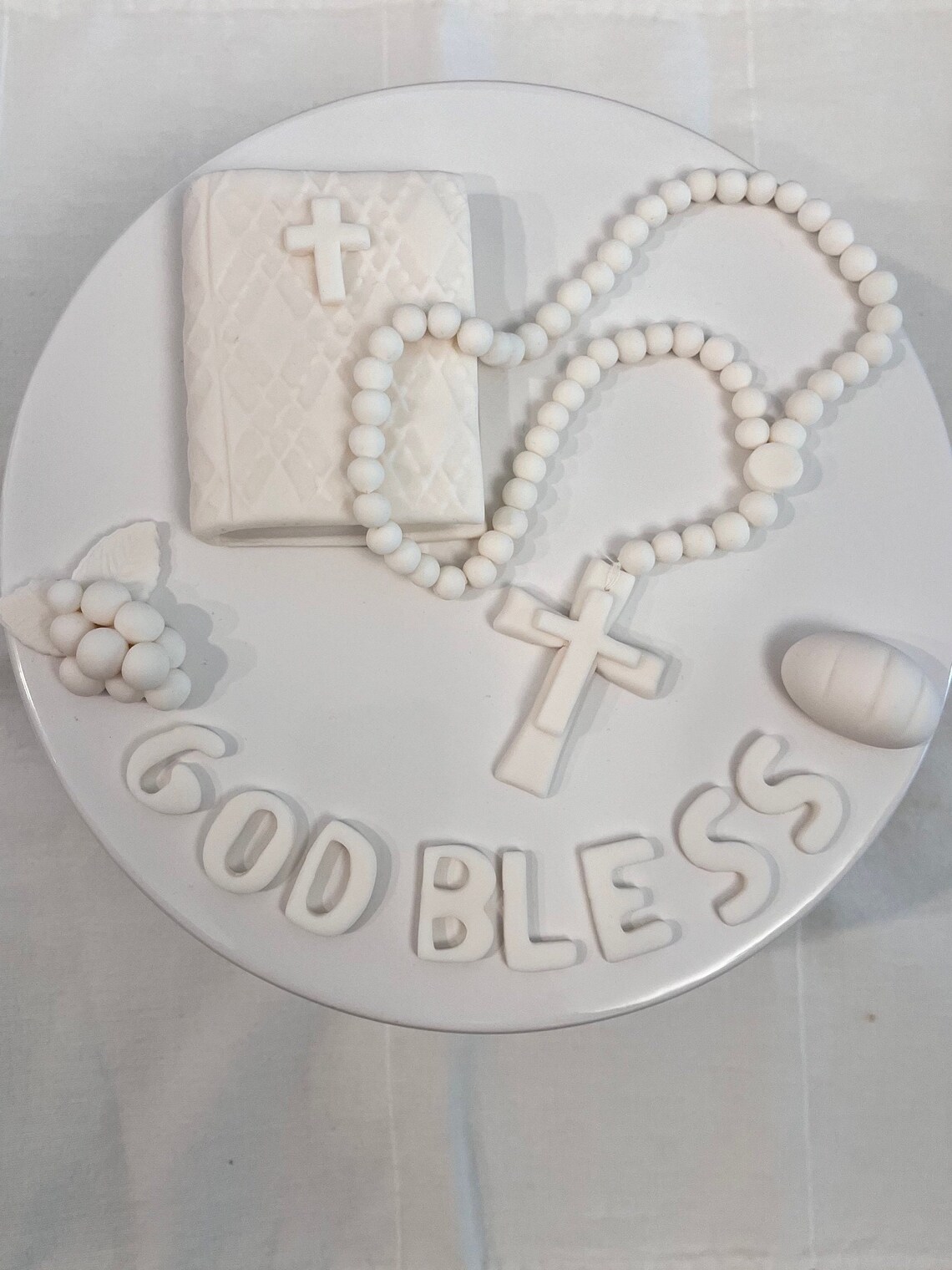 Bible,rosary,first Communion Fondant Cake Topper - Etsy