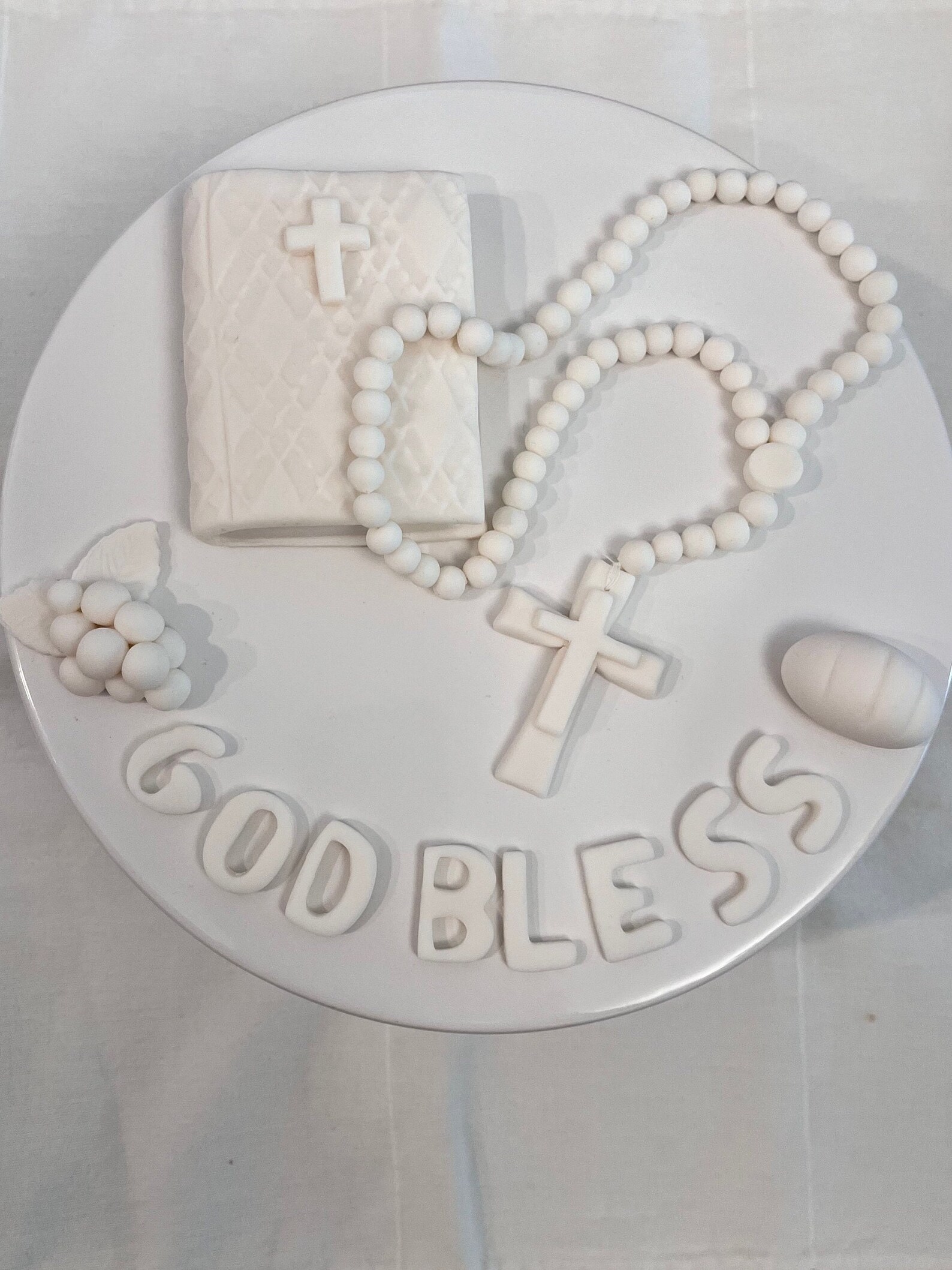 Bible,rosary,first Communion Fondant Cake Topper - Etsy