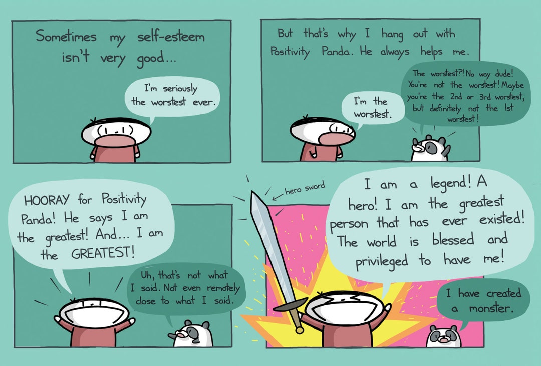 Positivity Panda 8.5x11 Inch Art Print - Etsy