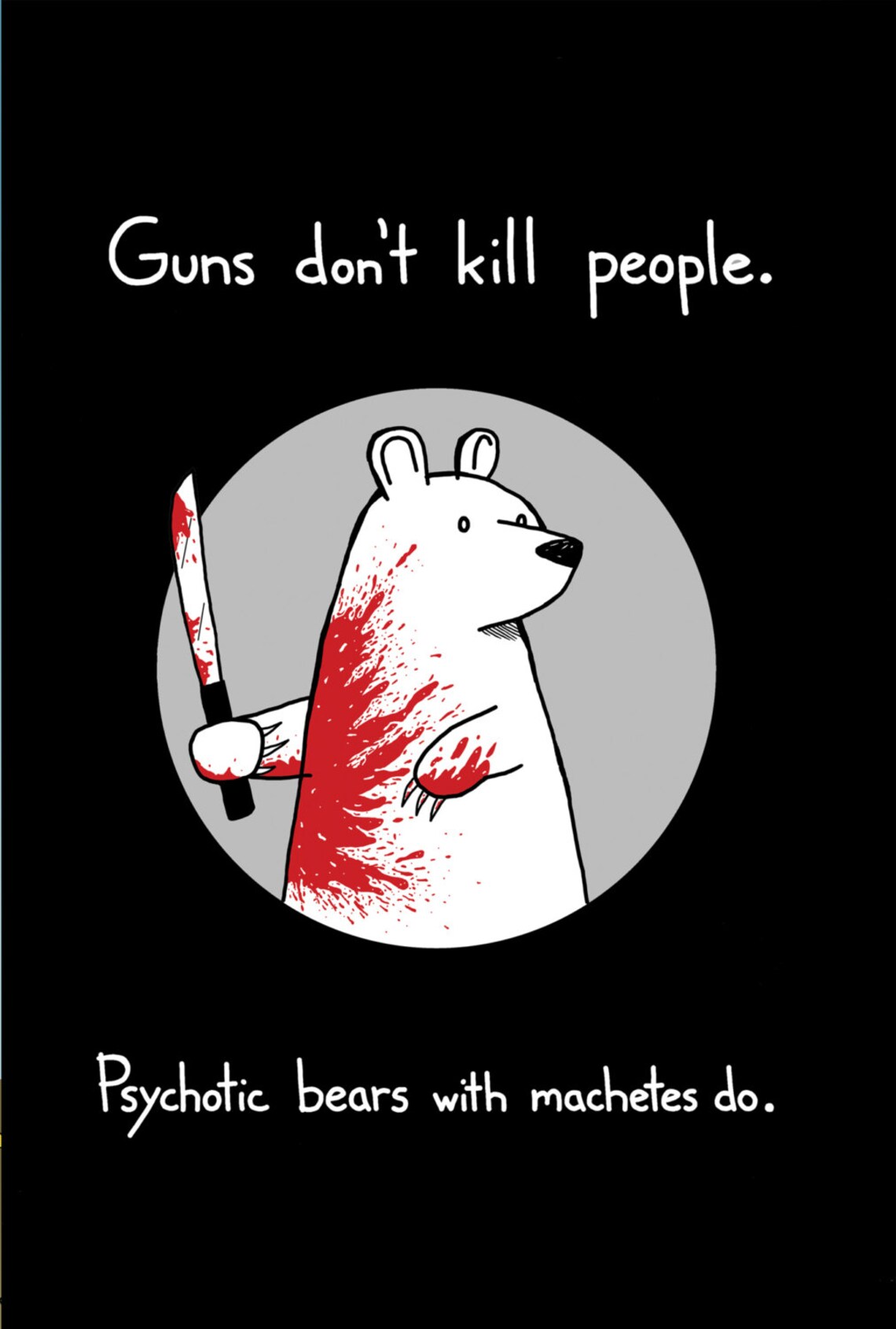 Machete Bear Greeting Card - Etsy