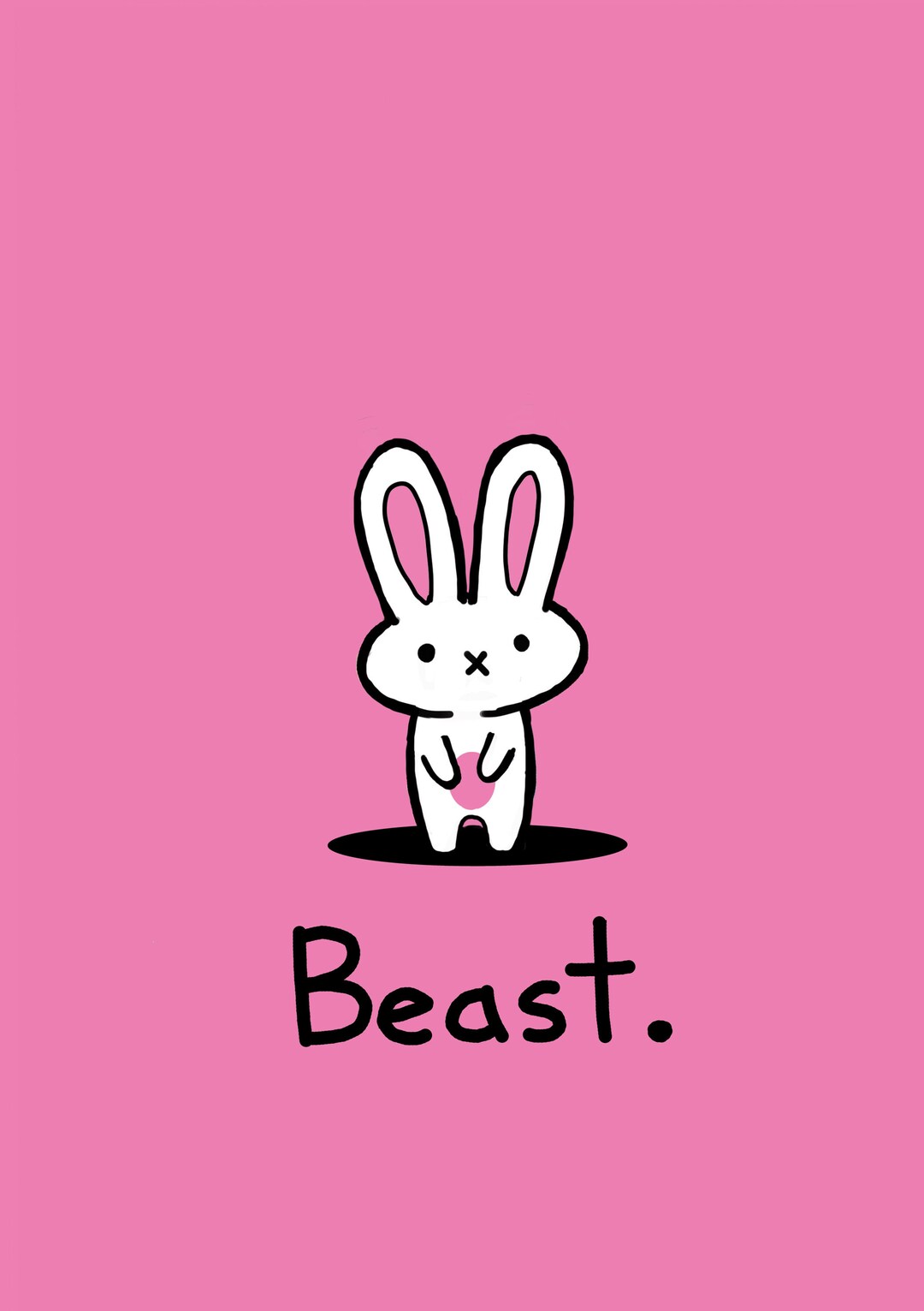 Bunny Rabbit Beast Greeting Card - Etsy