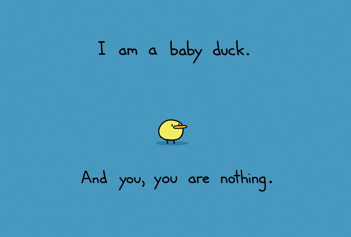 I Am a Baby Duck Greeting Card - Etsy