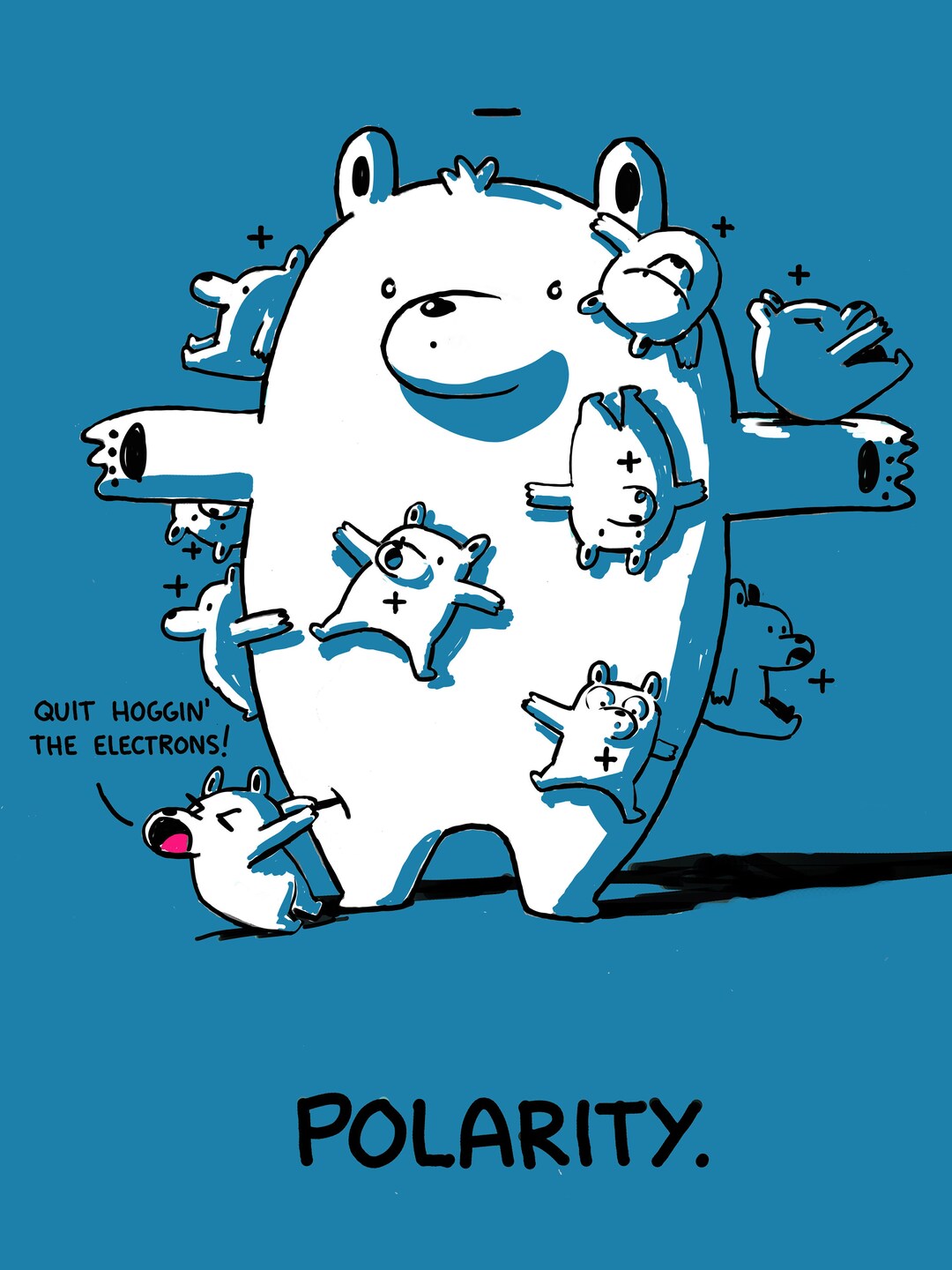 Polarity Cute Science Greeting Card - Etsy