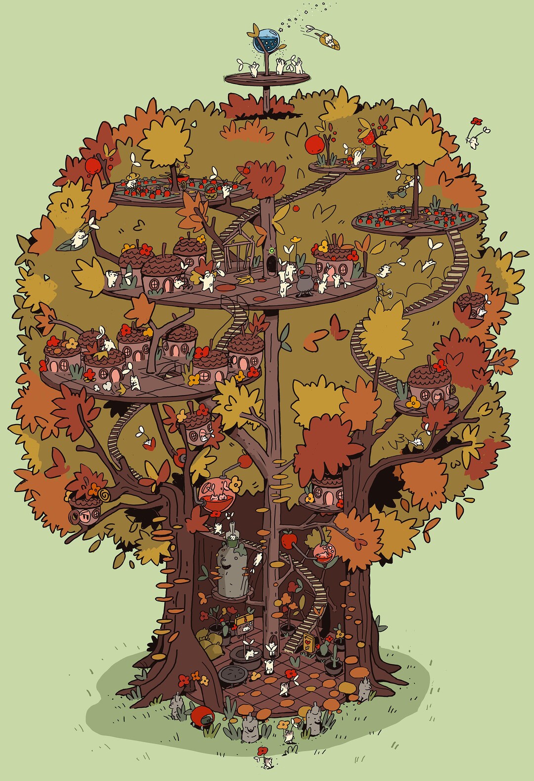 Spirit Bear Tree House 12x18 Inch Art Print - Etsy