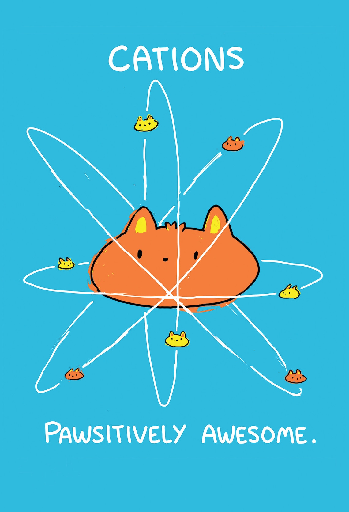 Cation Cute Science Greeting Card - Etsy