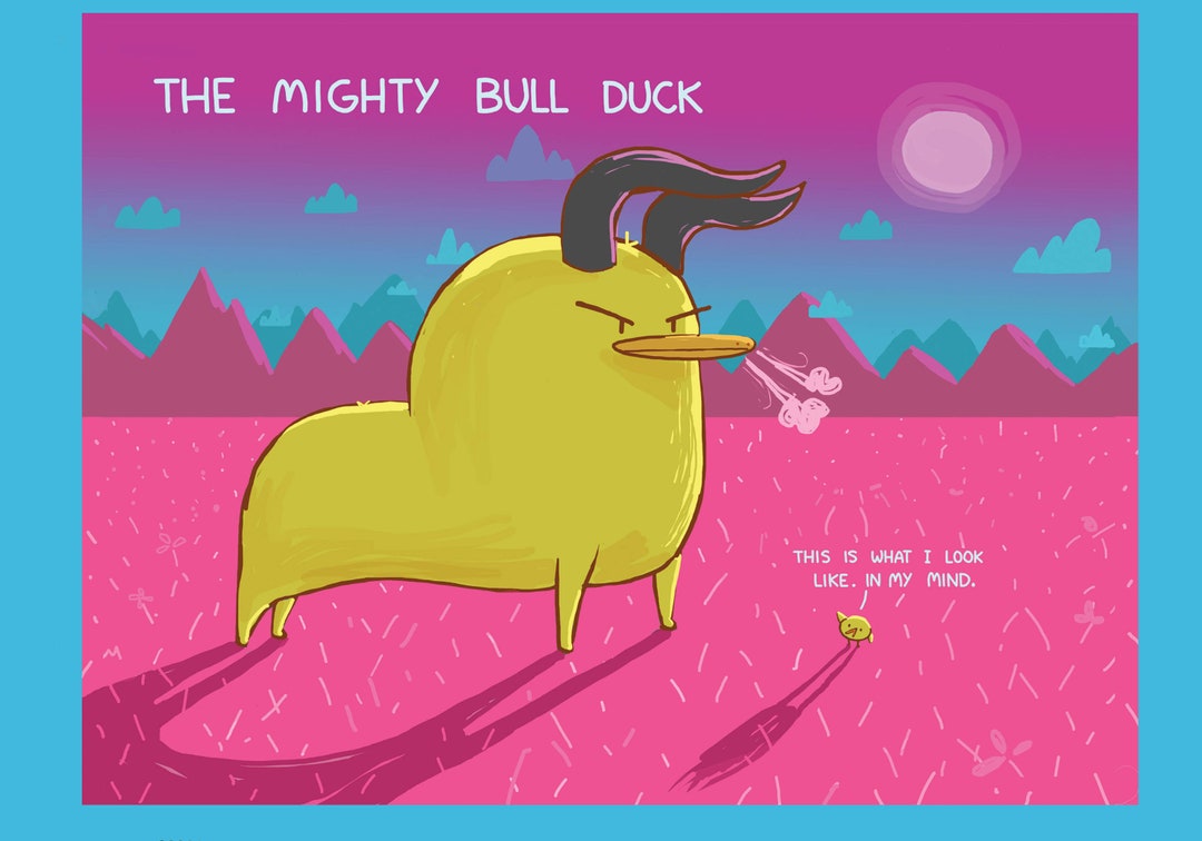 The Mighty Bull Duck Greeting Card - Etsy