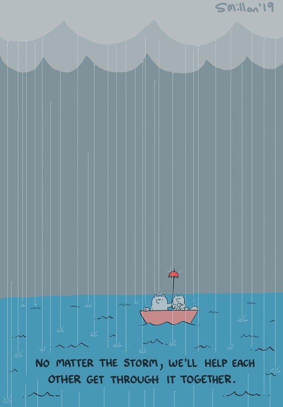 We'll Get Through the Storm Art Print | Etsy