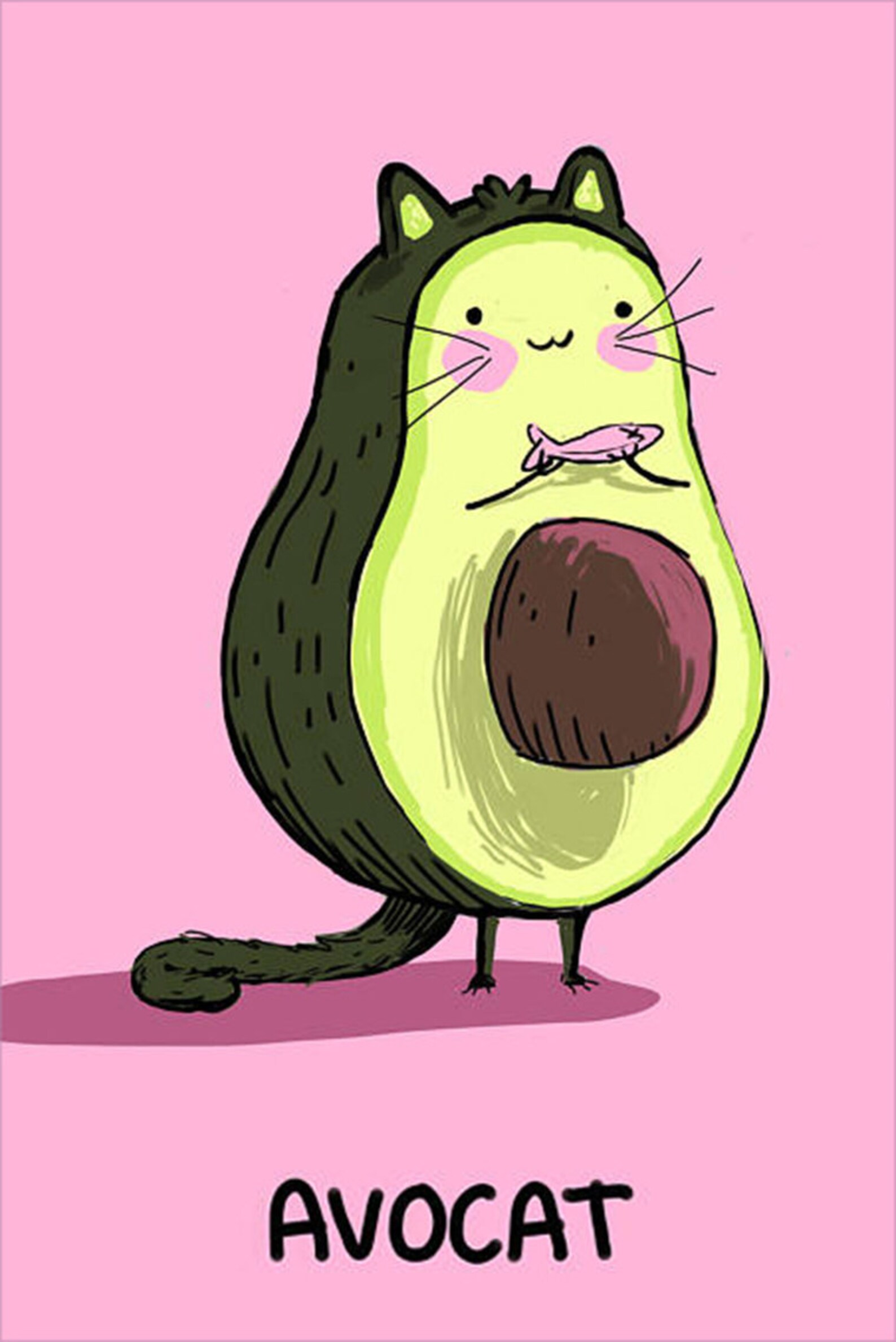 Avocat Cute Kawaii French Food Pun Magnet - Etsy