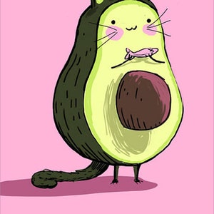 Avocat Cute Kawaii French Food Pun Magnet - Etsy
