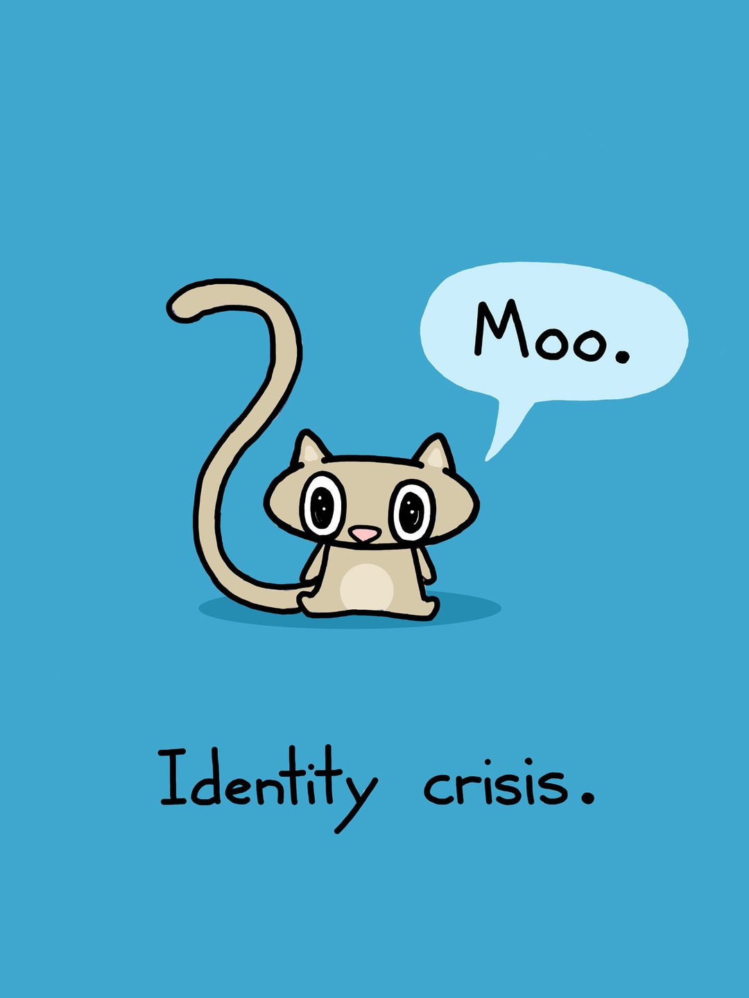 Identity Crisis Cat Greeting Card - Etsy