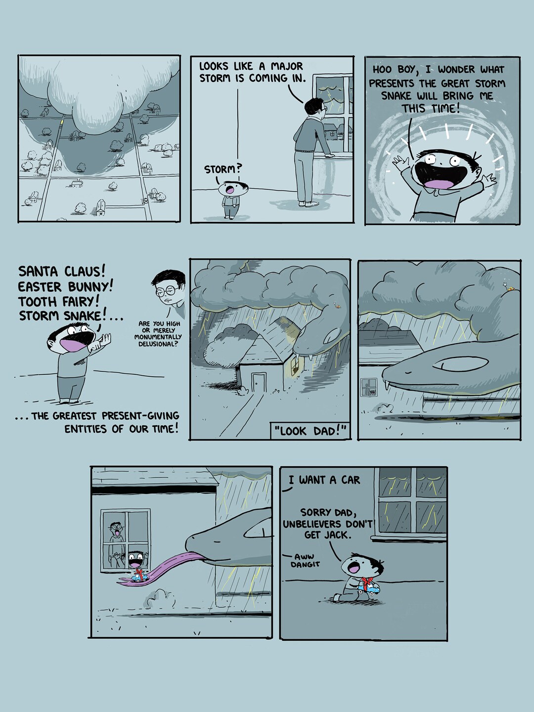 The Great Storm Snake 8.5x11 Art Print - Etsy