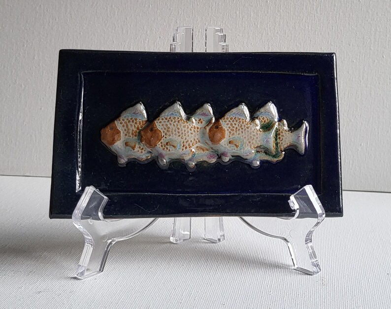 Hand Made Ceramic Fish Tiles, Set of 4 - Etsy