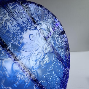 Oval Divided Blue Glass Serving Platter - Etsy