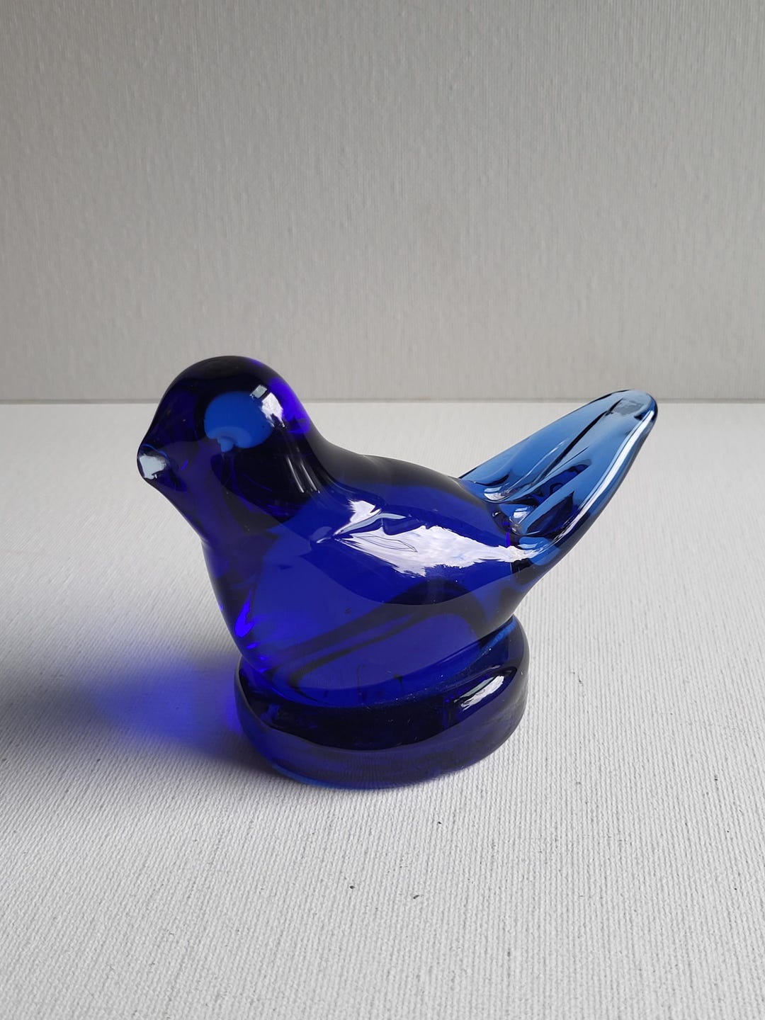 Glass Blue Bird Paperweight - Etsy