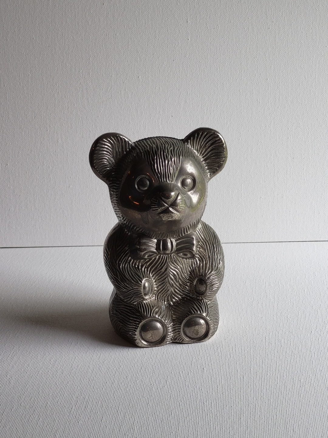 Metal Teddy Bear Coin Bank - Etsy