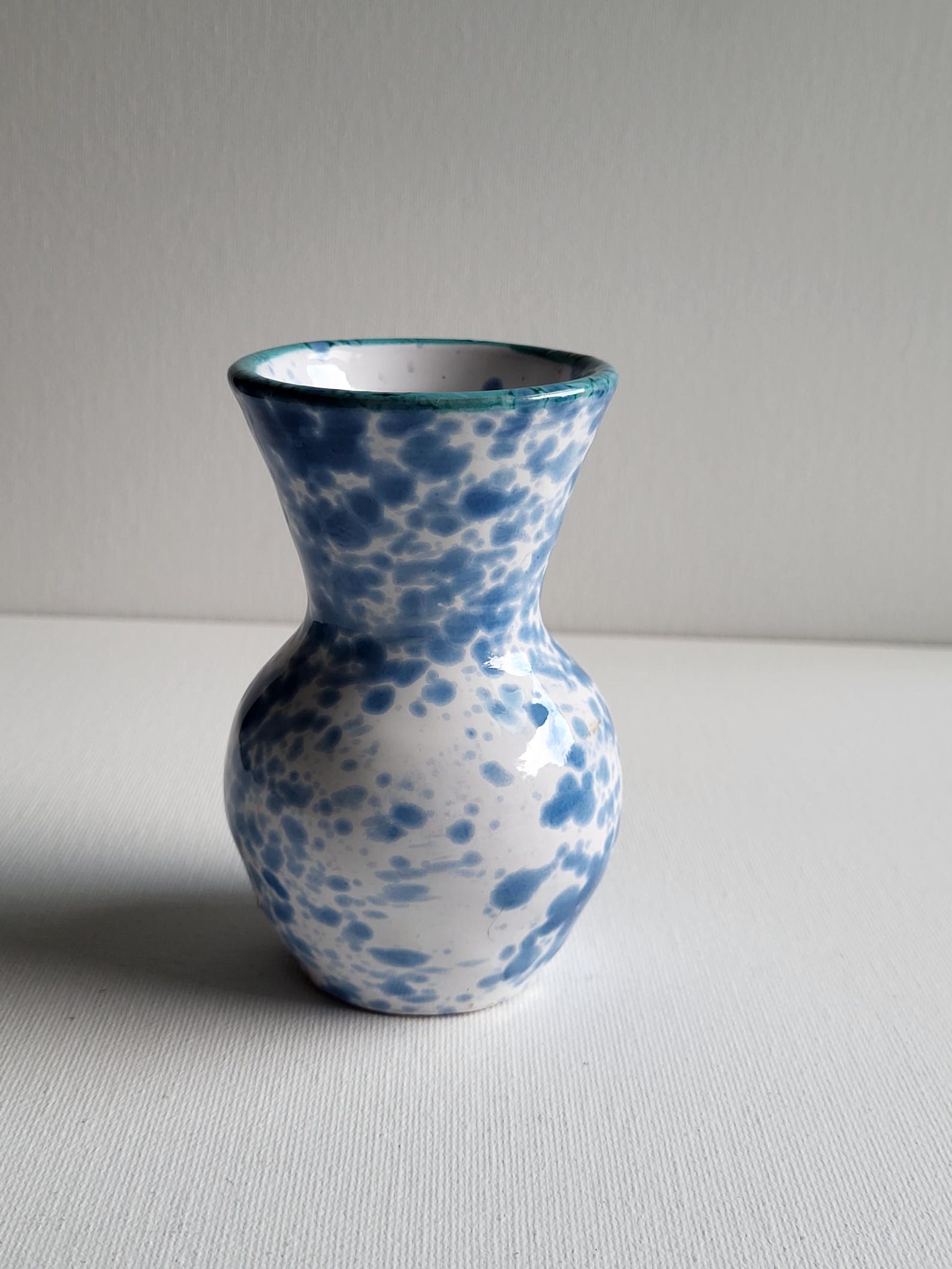 Italian Blue Ceramic Small Vase - Etsy