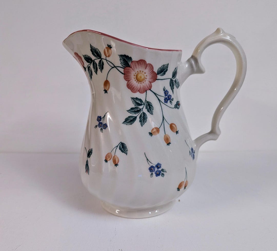 Churchill Staffordshire England Floral Pitcher - Etsy