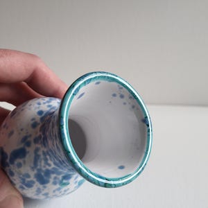Italian Blue Ceramic Small Vase - Etsy
