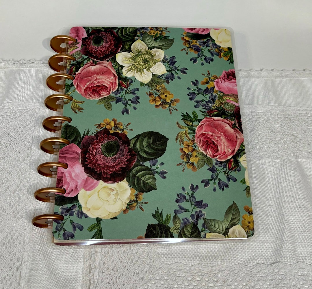 Disc Bound Journal rose Cover - Etsy