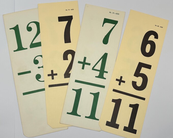 Tall Vintage Flashcards for Crafting or Junk Journaling (6 Green and 6 ...